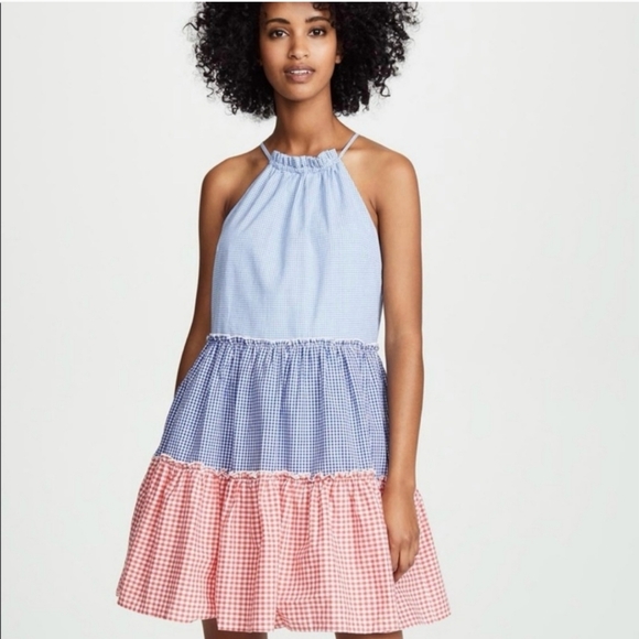 English Factory | Dresses | English Factory Red White And Blue Tiered ...